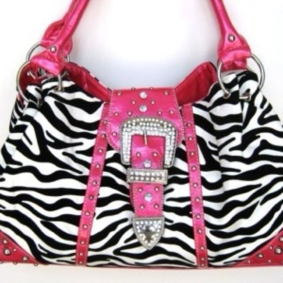 Bags | Iso Y2k Mcbling Zebra Print Buckle Purse | Poshmark